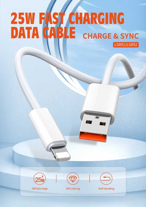 LDNIO LS891 USB Shielded Fast Charger - 1M Data Cable