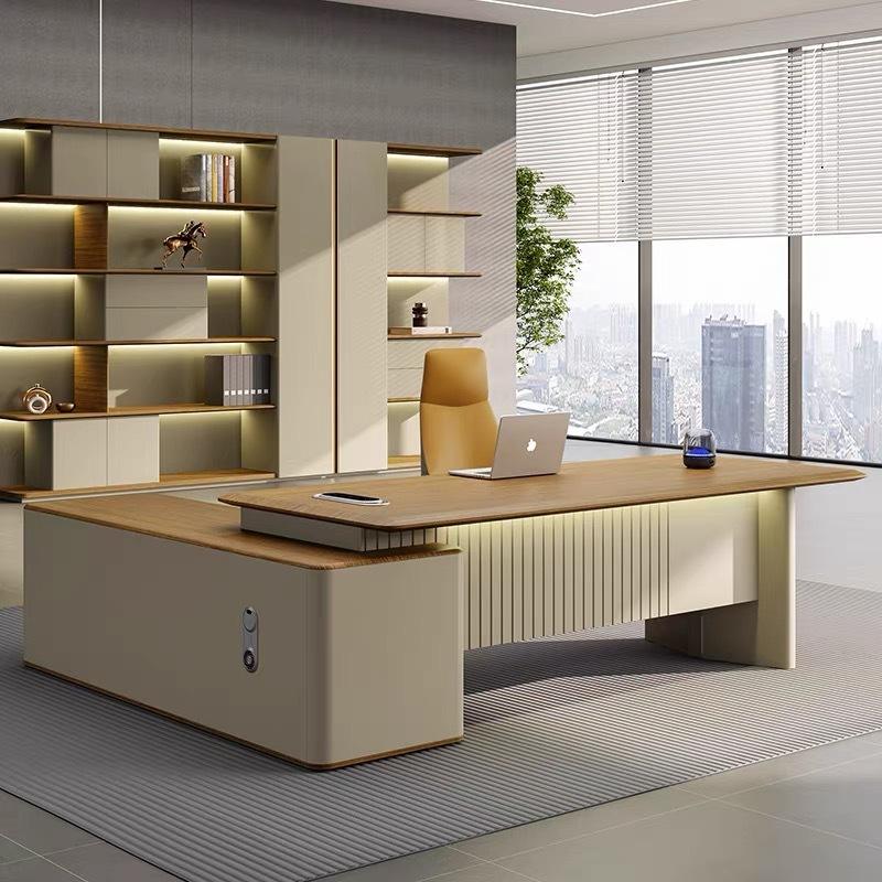Modern Luxury Office Desk Customized Office Table Combo Simple Baking ...