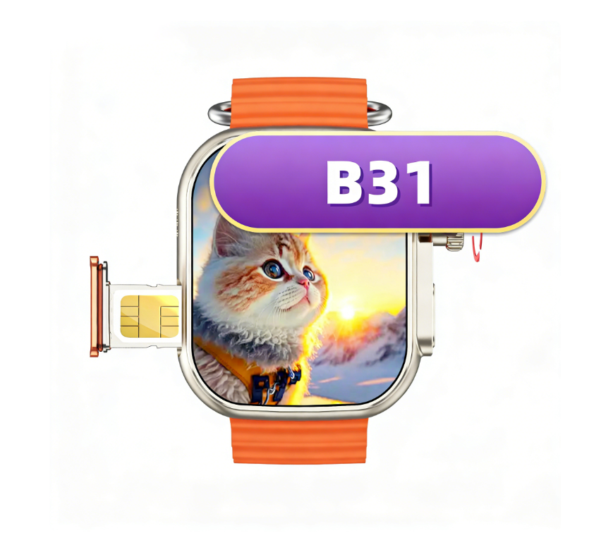 2026 New B31 AMOLED 4G SIM Smart Watch with WiFi GPS Camera IP67 ...