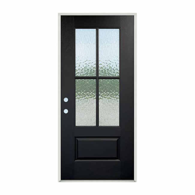 Modern French Steel Entry Door with Glass - Customized Design ODM