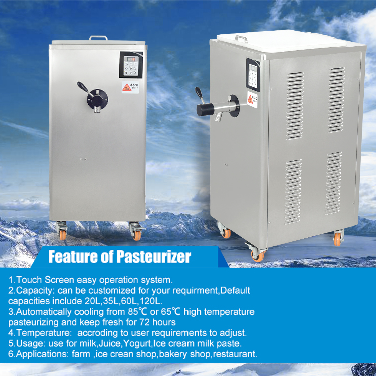 Ce Italian Milk Ice Cream Pasteurization Machine High Pressure Pasteurization Pasteurization