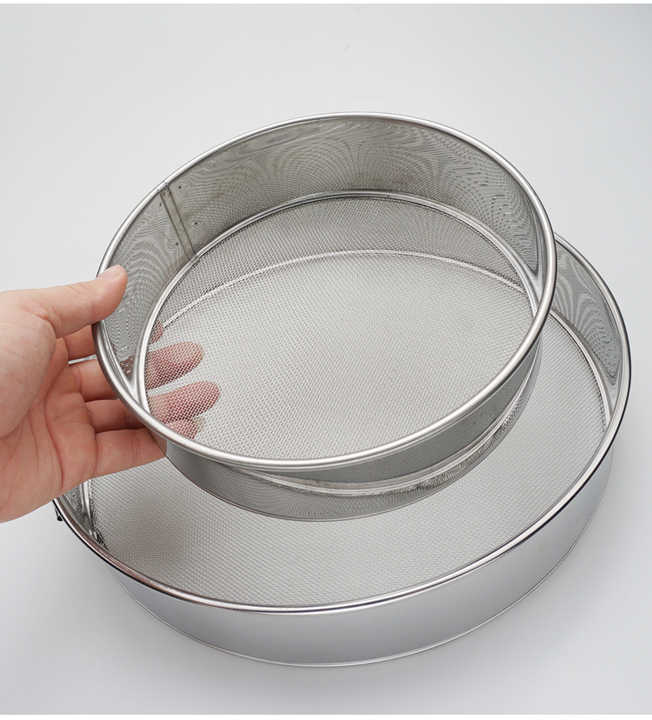 Professional Kitchen Stainless Steel Flour Sieve Strainer Fine Mesh ...