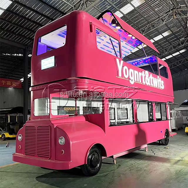 Best Selling Food Truck Double Decker Bus Restaurant Carts Food Trailer ...