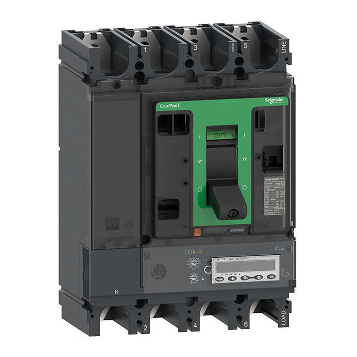 Original NSX Series NSX630N 50kA AC 4P4D 630A MicroLogic 6.3E Trip Unit ...