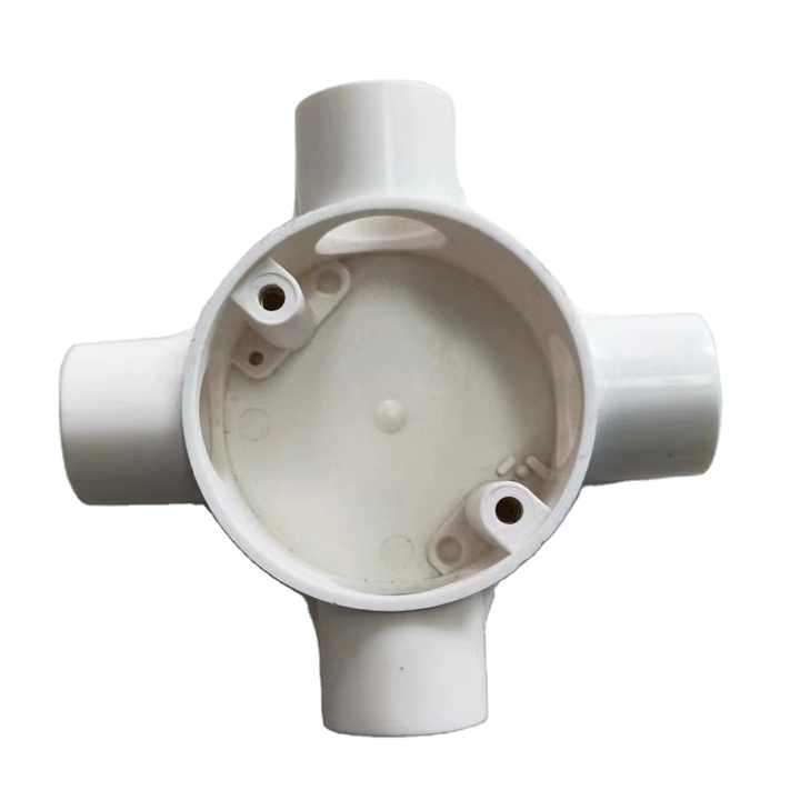 Electrical 20mm 25MM PVC Conduit Circular 4 Way Junction Box