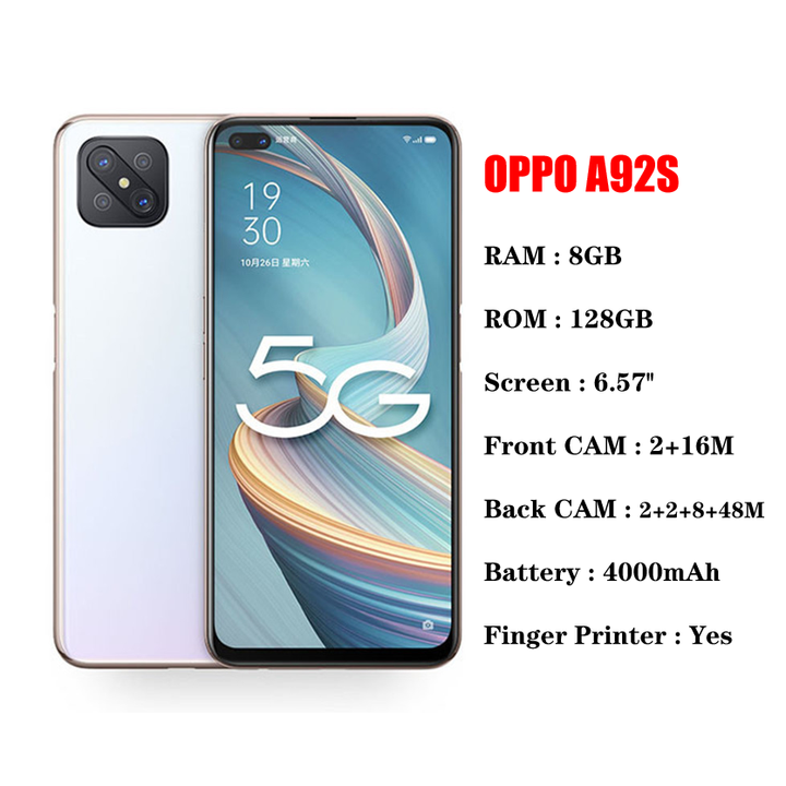 OPPO A92S 5G Smartphone - Dual Card, 8GB RAM, 128GB Storage