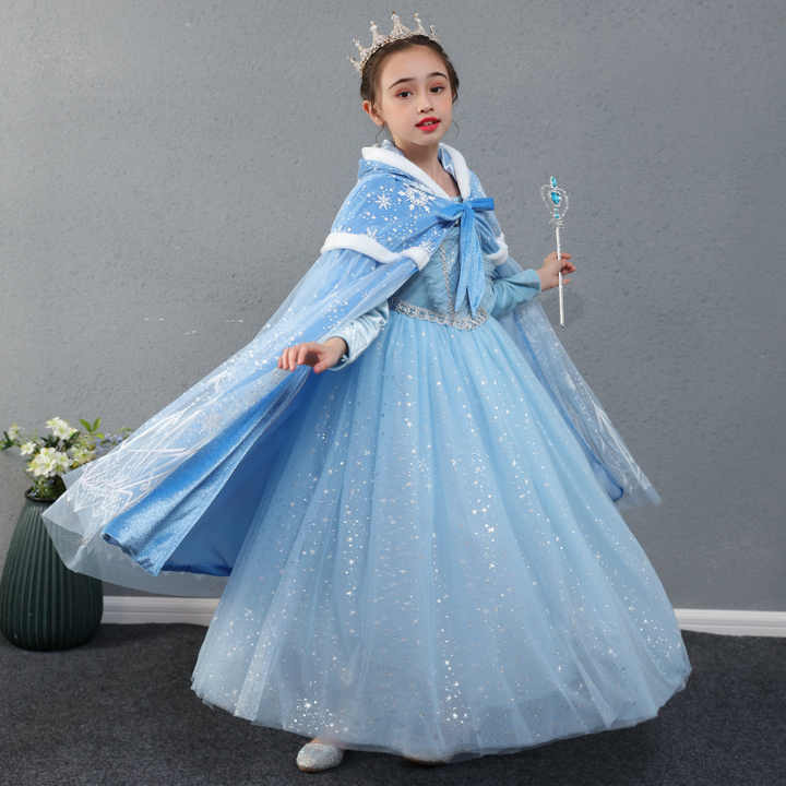 Wholesale Cape for Kids Girl - Winter Princess Velvet Cloaks