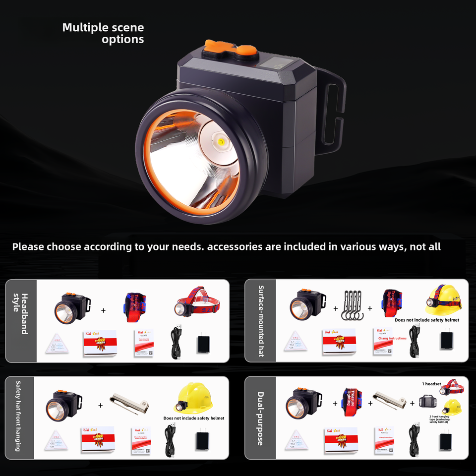 50W Ultra-Bright LED Rechargeable Head Torch Adjustable Waterproof ...