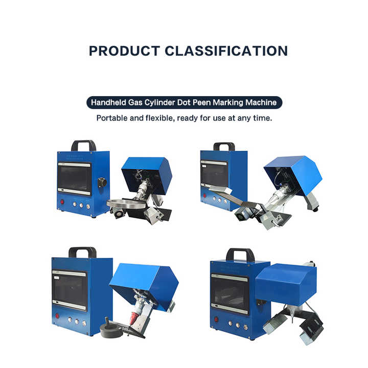 Benchtop Gas Cylinder Dot Peen Rotary Marking Machine