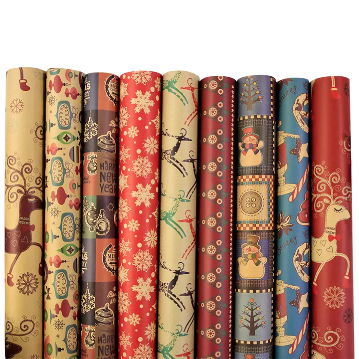 Customized Printed Logo Gift Wrapping Paper - Christmas
