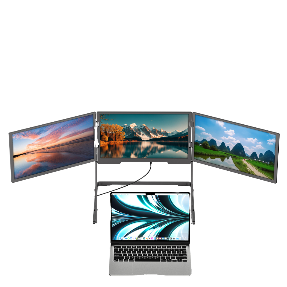 Triple Screen Monitor 2026 - Ergonomic and Portable Setup