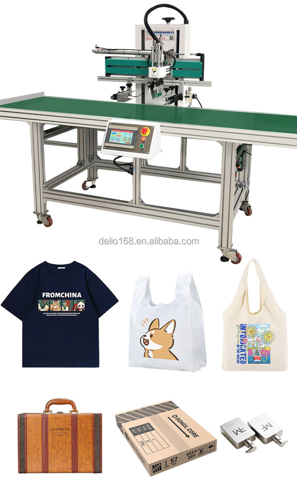 Line Table Screen Printer Conveyor Belt Vacuum Screen Printing Machine ...