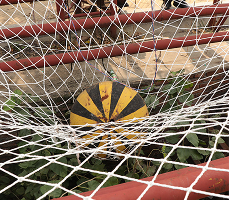 HDPE Knotted Safety Net 4mm 5cm Diamond Mesh Detectable White Fence ...