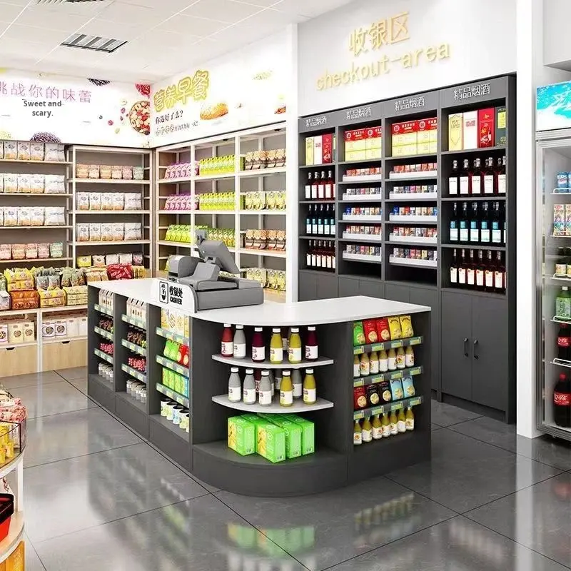 Supermarket Convenience Store Cashier Tobacco Alcohol Bar Counter ...