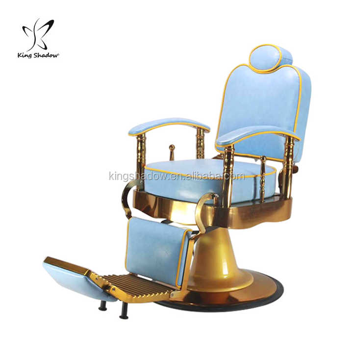 Retro Blue Barber Chair Men Barber Salon Furniture for Wholesale ...