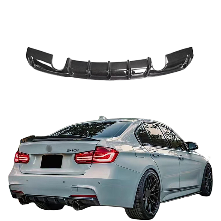 MP Style Carbon Fiber Rear Lip Bumper Diffuser for BMW F30 F35