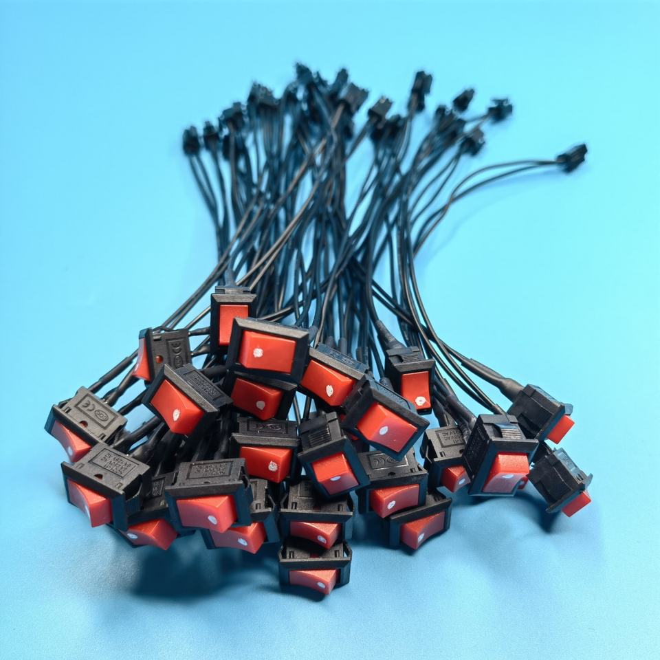 Custom Wire Harness KCD11 Rocker Switch 2 Pin 3A 250V to JST Connector ...
