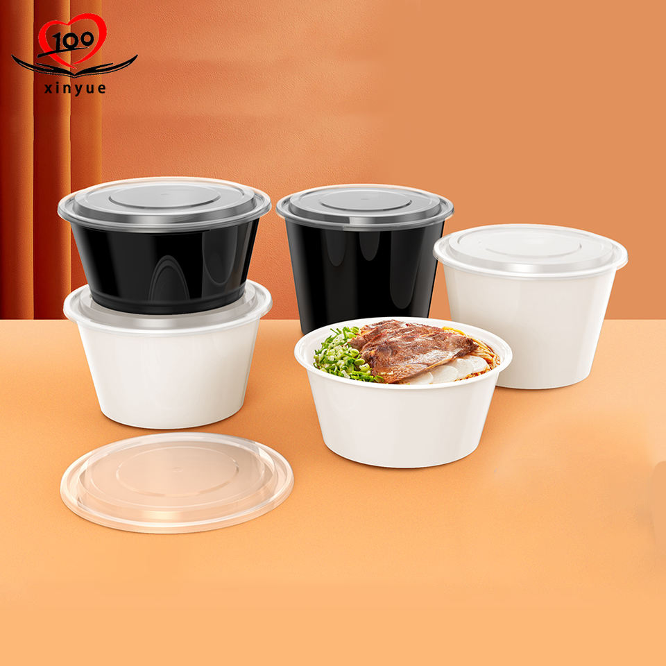 Microwave Safe Disposable Plastic Meal Prep Container with Clear Lid ...