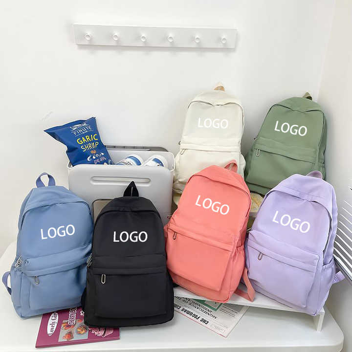 Custom Brand Logo Multi Pockets College Students Bookbag