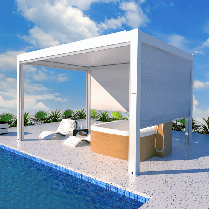 Pergola canopy bioclimatic aluminium gazebo motorized garden pergola ...