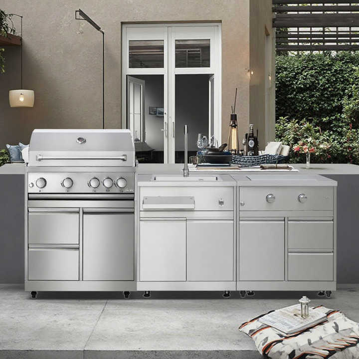 Factory Direct Sales Outdoor Kitchen Bbq Island Multifunctional Modular ...