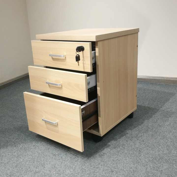 Office Administrative Staff - Wood Filing Cabinets with Wheels