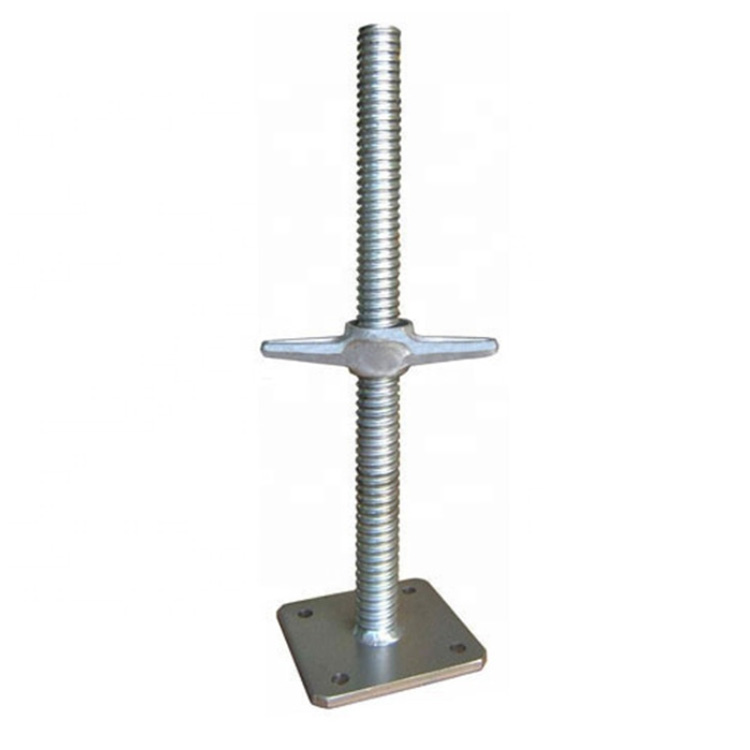 Leveling Screw Jacks - Hot Dip Galvanized Steel Scaffolding Support