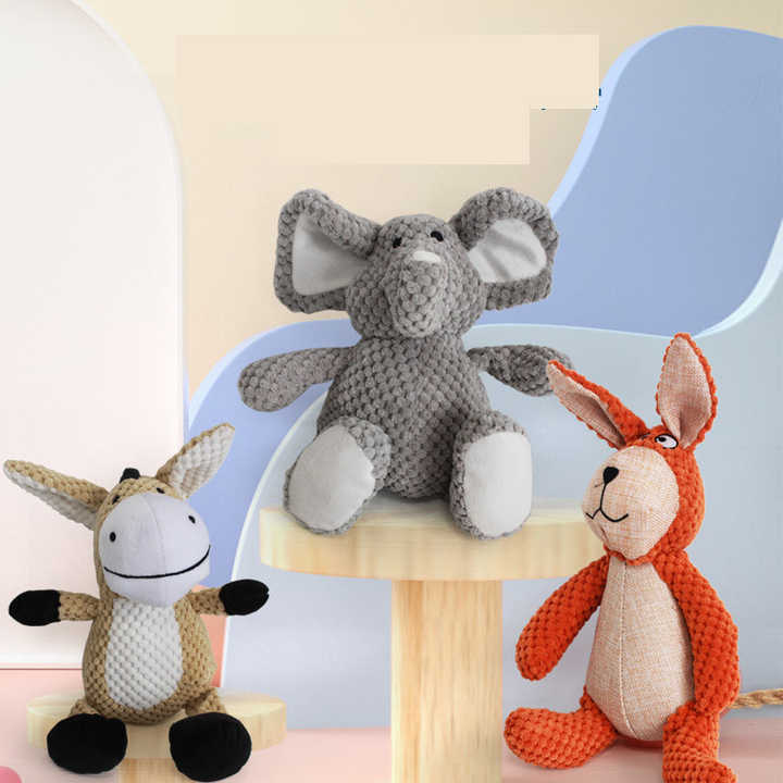 Wholesale Monkey Elephant Duck Chew Dog Plush Toys
