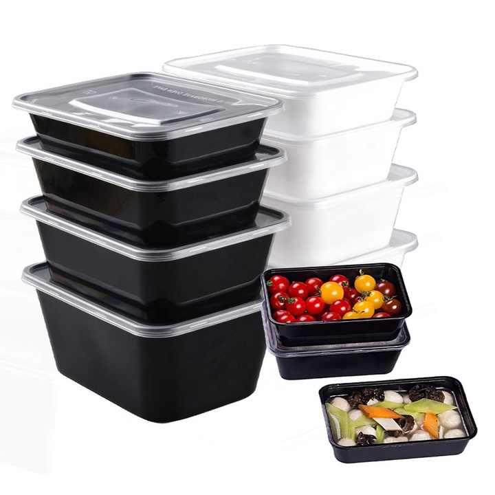 750ml 1000ml Rectangular to Go Plastic Food Container Disposable PP ...