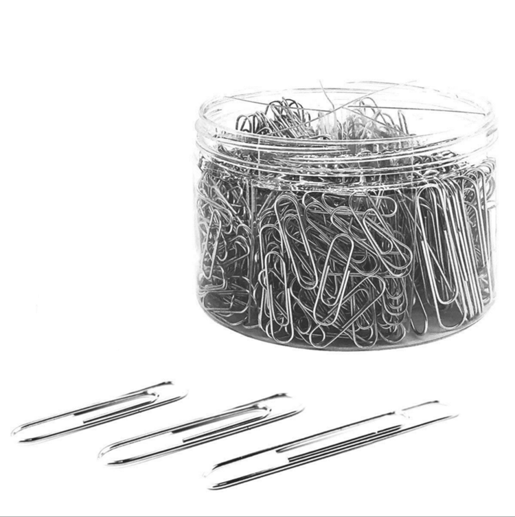 Custom Office School Metal Silver Colored Paper Clips Office Stationery ...