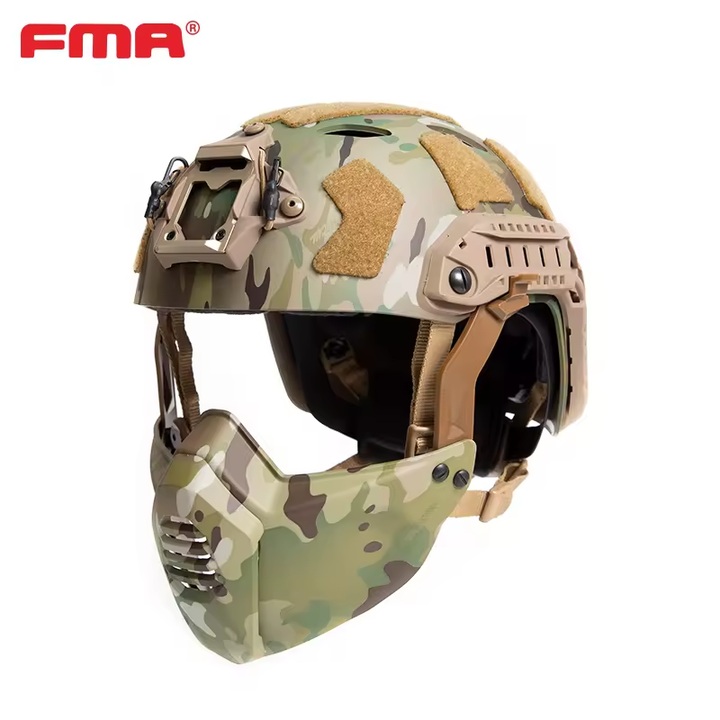 Fma Fast Sf Carbon Helmet System Abs Version With Fma Fast Mandible For ...