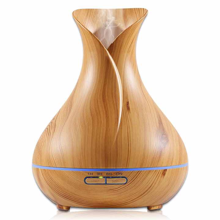 Wholesale Tulip Style Light Wood Grain Aromatherapy Diffuser Electric Fragrance Home Mini Air ...
