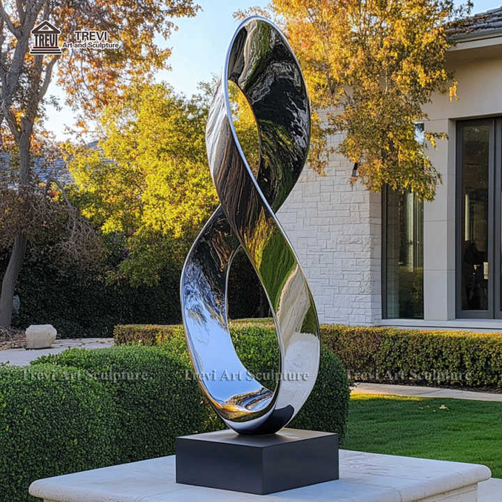 Modern Style Abstract Contemporary Metal Art Decor Statue Stainless ...