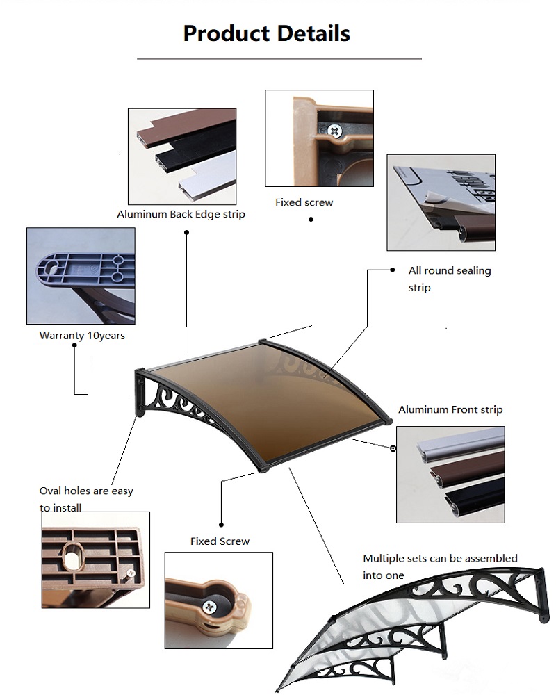 Amas Polycarbonate Awning Outdoor Canopy Roof/Poly Carbonate Window ...