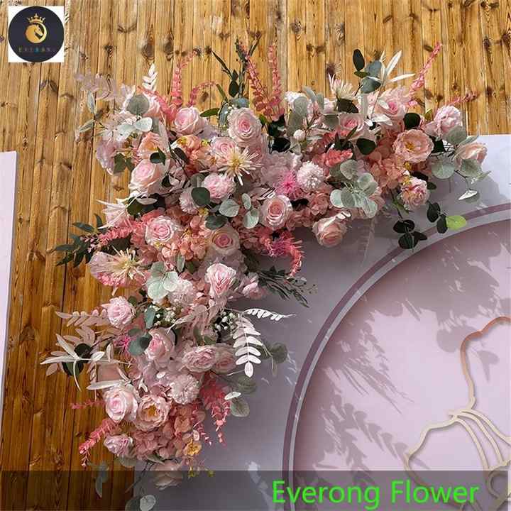 A-964 Wedding Centerpieces Row Runner Stage Backdrop Dusty Pink Rose ...