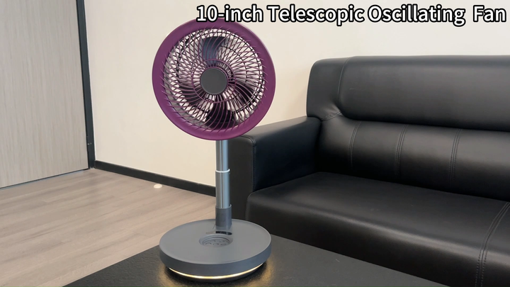 10-inch Usb-Powered DC Folding Electric Pedestal Floor Fan