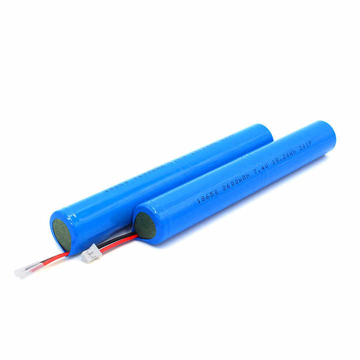 INR18650 7.4V 2600mAh Li Ion Battery 18650 2S1P Rechargeable Li-ion ...