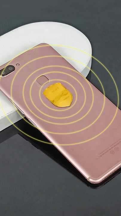 CAMAZ 24K Gold Mobile Phone Sticker EMF Protection Negative Ions Anti ...
