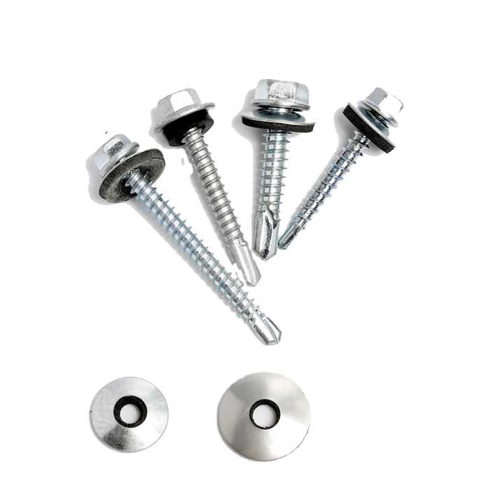 DIN7504K Hexagonal Self Drilling Screw Autoperforante Tornillos with EPDM Bonded Rubber Washer ...