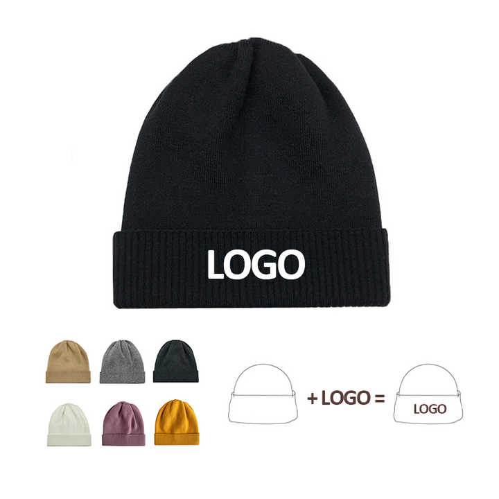 Winter Knitted Hat Beanie - Solid Blank Wool Manufacturer