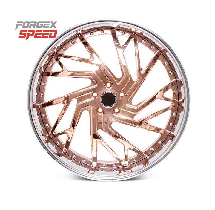 Forgex 2 Piece 18 19 20 21 22 24 26 Inch Chrome Rose Golg Deep Dish ...