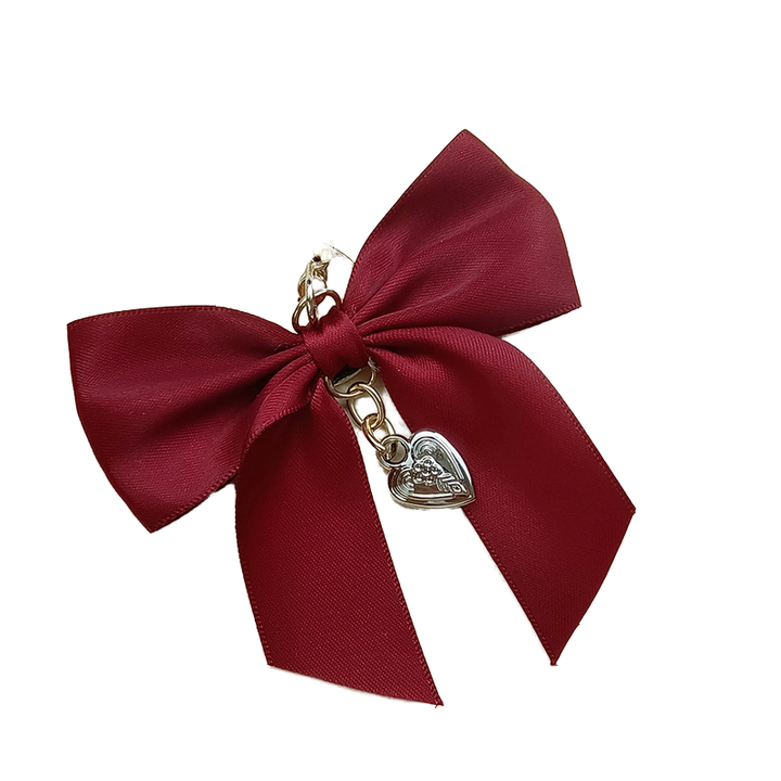 QIUHAN Red Bow Key Chain - Fashionable Gift for Women