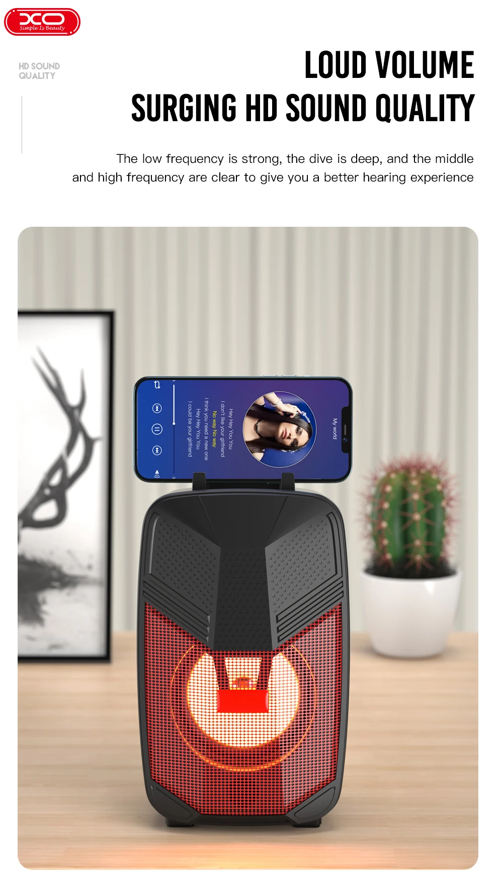 XO F29 Portable Bluetooh Speaker With Mic Port And Phone Stand - OTC.LK