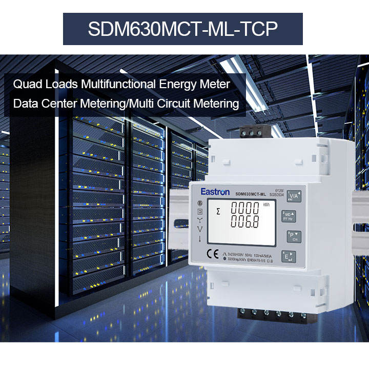 Eastron SDM630MCT-ML-TCP Quad Loads Measurement Ethernet Modbus TCP/IP Multi-function Three ...