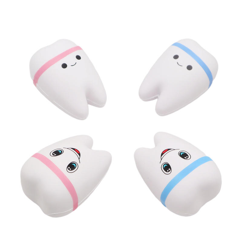 Tooth-Shaped Dental Clinic Theme PU Material Stress Ball with Custom ...