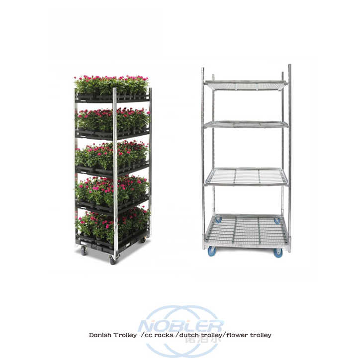 Factory Danish Trolley Flower Trolley Flower Display Cart Plant Rack ...