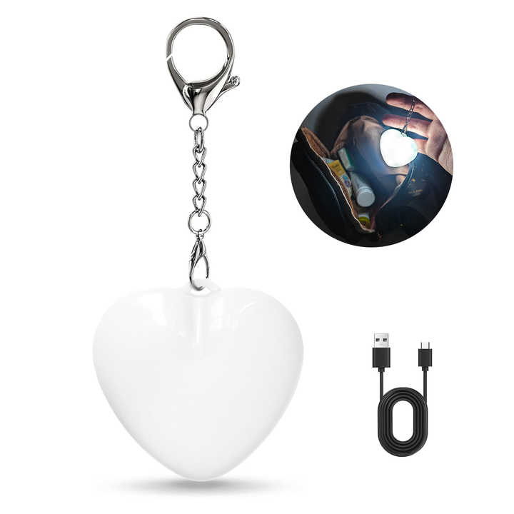 Custom USB C Rechargeable Purse Lights - Heart Shape