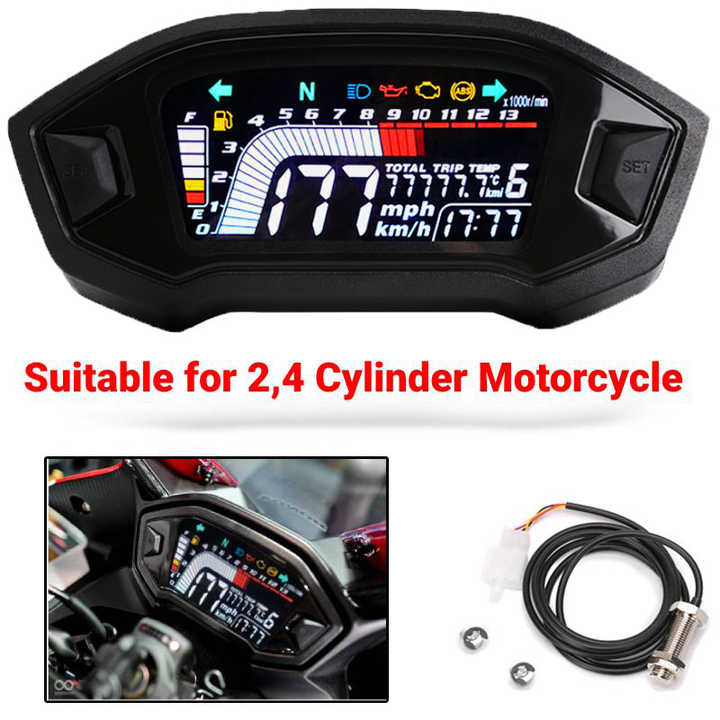 RTS Universal Motorcycle Digital Speedometer - Precision LCD