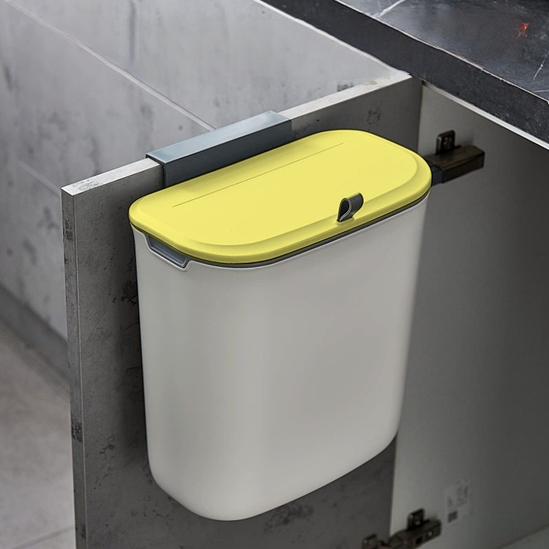 9l Capacity Rectangle Kitchen Waste Storage Bucket Small Wall-mounted ...