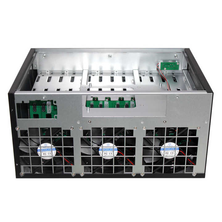 12 Bay Hot-Swap NAS Case for Data Storage with 3x120mm Fans - Mini-ITX ...